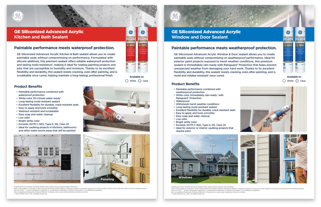 GE Siliconized Acrylic Advance Launch